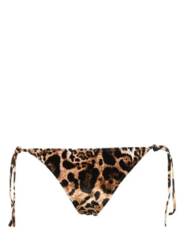 Vetements Leopard-print Velour Bikini Bottom