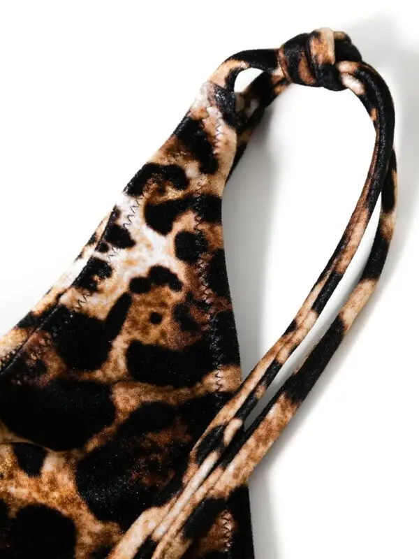 Vetements Leopard-print Velour Bikini Bottom