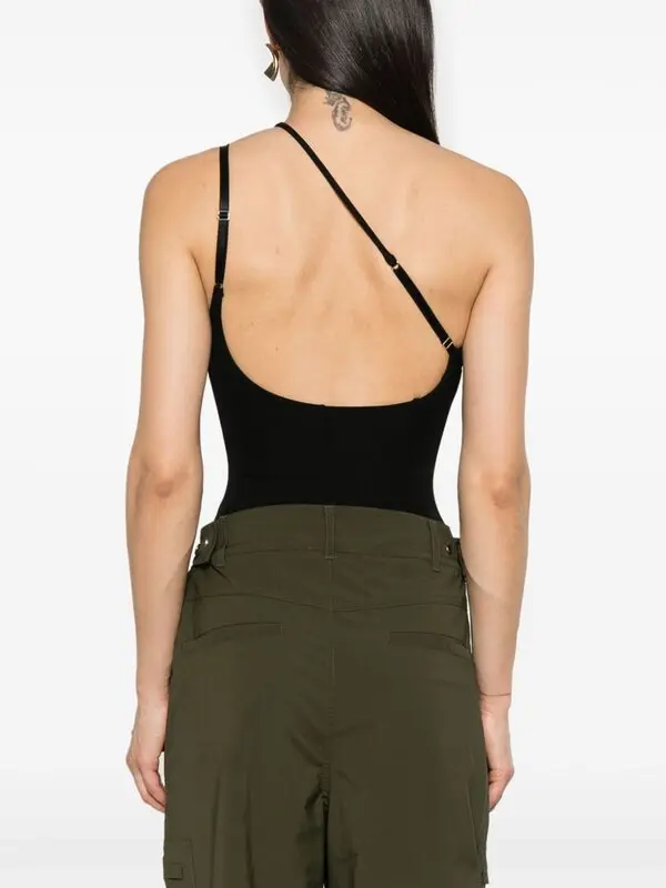 Elisabetta Franchi Spaghetti-strap Asymmetric Bodysuit