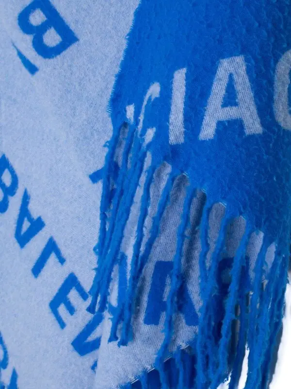 Balenciaga Logo-jacquard Wool Scarf