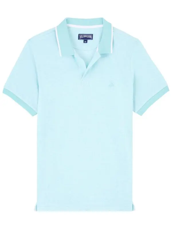 Vilebrequin Logo-embroidered Organic Cotton Polo Shirt - Blue