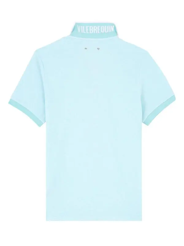 Vilebrequin Logo-embroidered Organic Cotton Polo Shirt - Blue