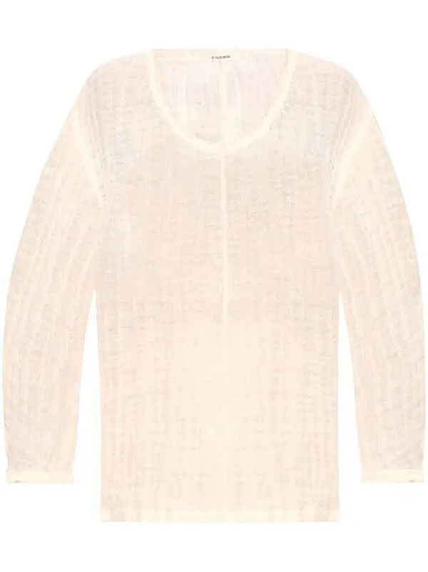 BY MALENE BIRGER Crew-neck Linen Top