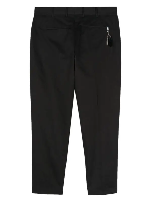 PT TORINO Cotton-blend Tailored Trousers - Black