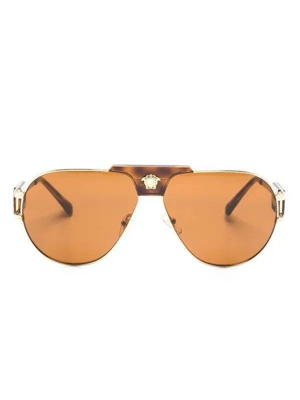Versace Pilot-frame Sunglasses - Gold