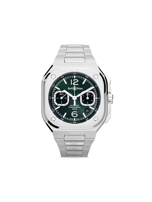 BELL & ROSS Br 05 42mm Chronograph Watch - Green