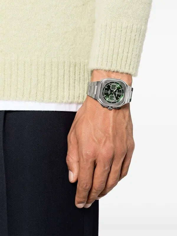 BELL & ROSS Br 05 42mm Chronograph Watch - Green