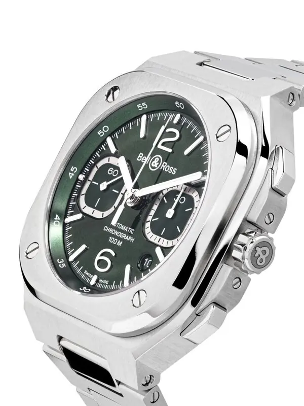 BELL & ROSS Br 05 42mm Chronograph Watch - Green