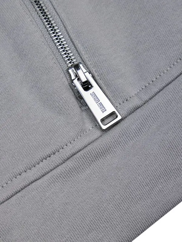 TEAM WANG DESIGN Logo-print Cropped Track Jacket - Grey