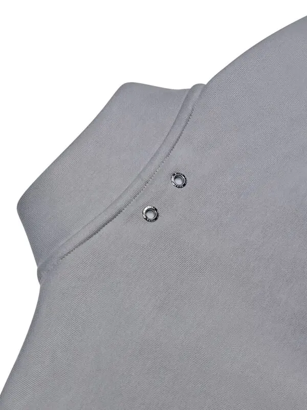 TEAM WANG DESIGN Logo-print Cropped Track Jacket - Grey