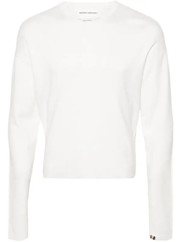 EXTREME CASHMERE X Ninety Fine-knit Jumper - White