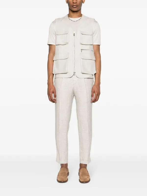 Eleventy V-neck Linen Vest