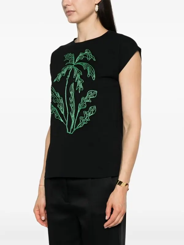 ERMANNO FIRENZE Palm Tree Appliqué T-shirt