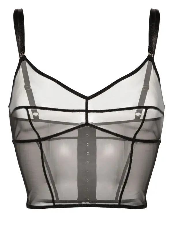 MURMUR Haze Panelled Mesh Bra - Black