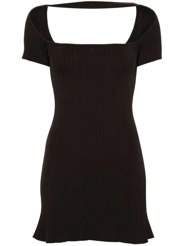 COURREGES Ribbed Knit Mini Dress