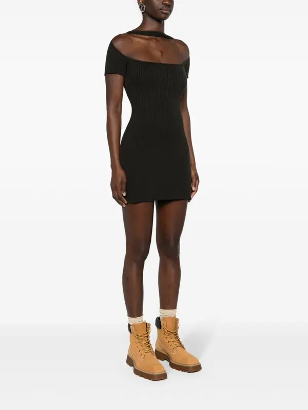 COURREGES Ribbed Knit Mini Dress