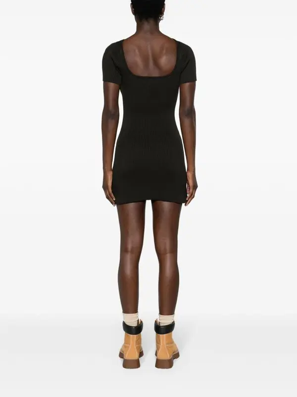 COURREGES Ribbed Knit Mini Dress