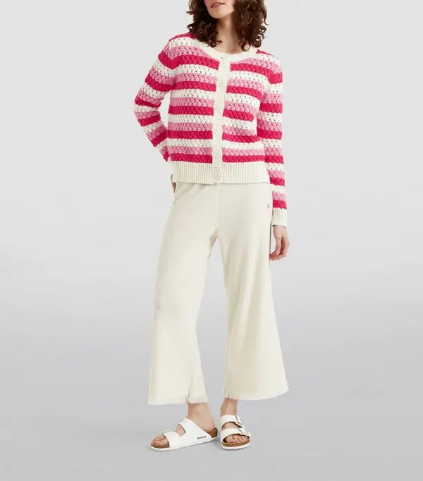 Chinti & Parker Crochet Striped Cardigan