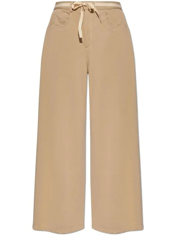 MAISON MARGIELA Belted Cotton Palazzo Pants