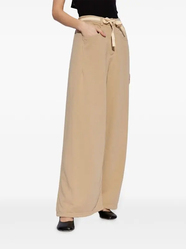 MAISON MARGIELA Belted Cotton Palazzo Pants