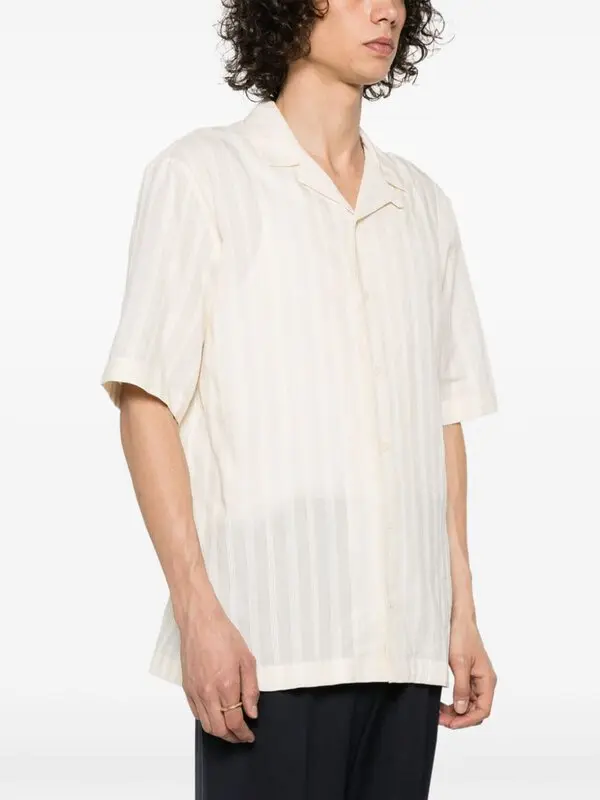 Sunspel Embroidered-stripes Cotton Shirt