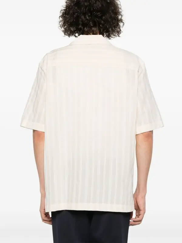 Sunspel Embroidered-stripes Cotton Shirt