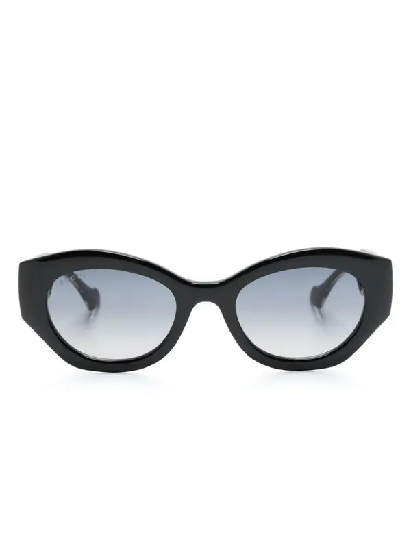 Gucci Oval-frame Sunglasses - Black