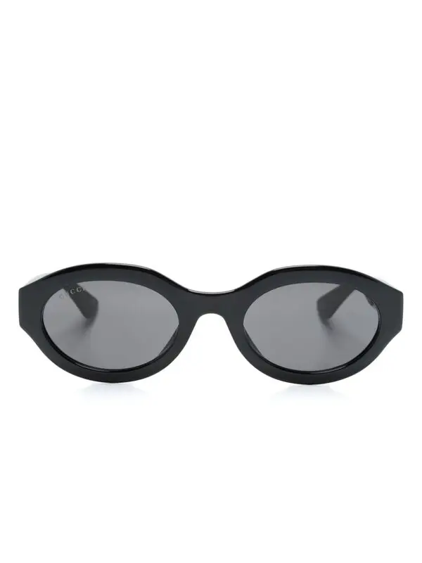 Gucci Oval-frame Sunglasses - Black