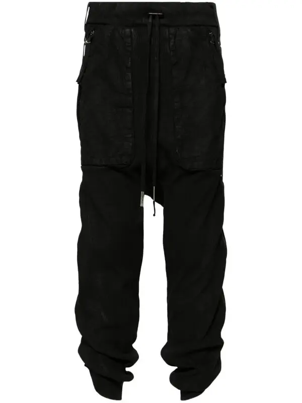 Boris Bidjan Saberi Mid-rise Cropped Track Trousers