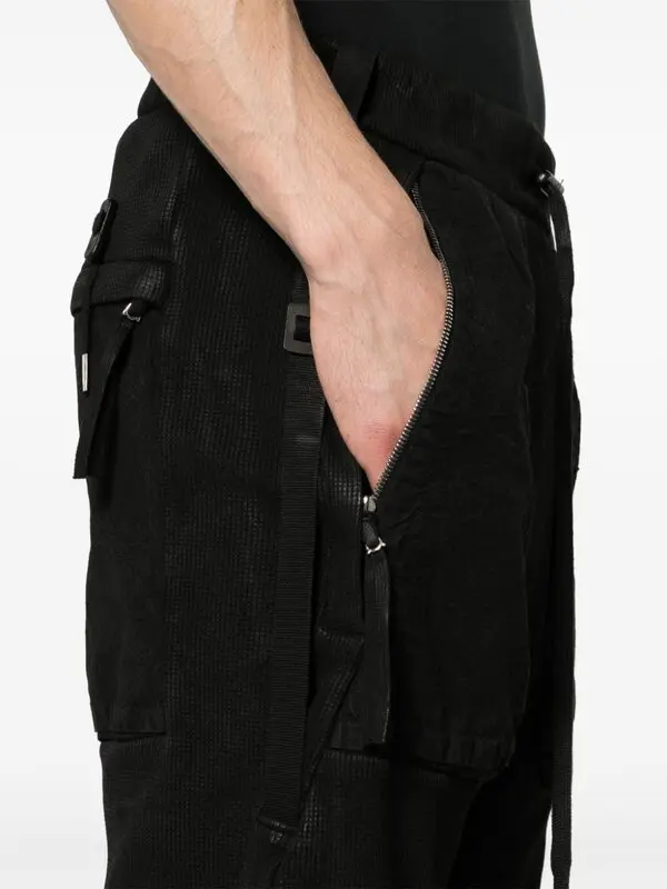 Boris Bidjan Saberi Mid-rise Cropped Track Trousers