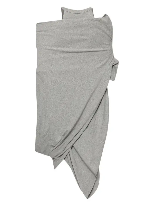 PUSHBUTTON Asymmetric Draped Dress