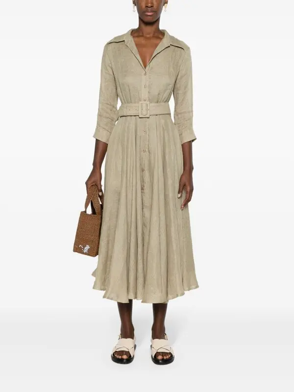 Samantha Sung Aster Linen Maxi Dress