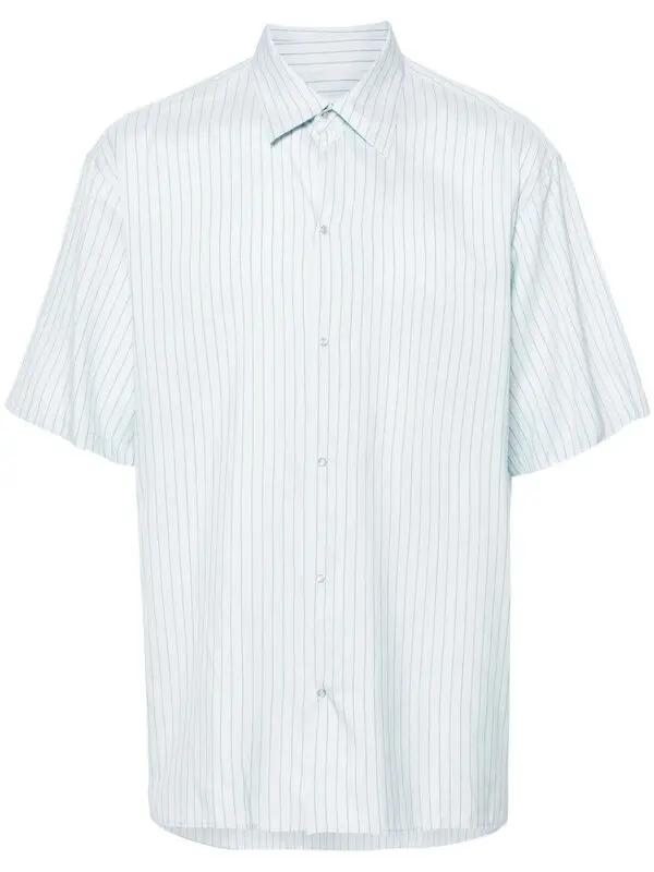 LANVIN Pinstriped Press-stud Shirt