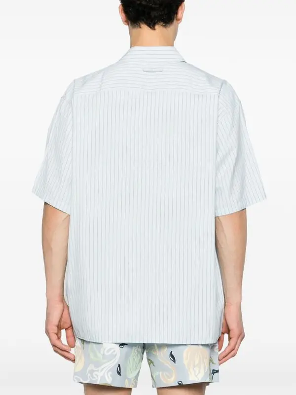 LANVIN Pinstriped Press-stud Shirt