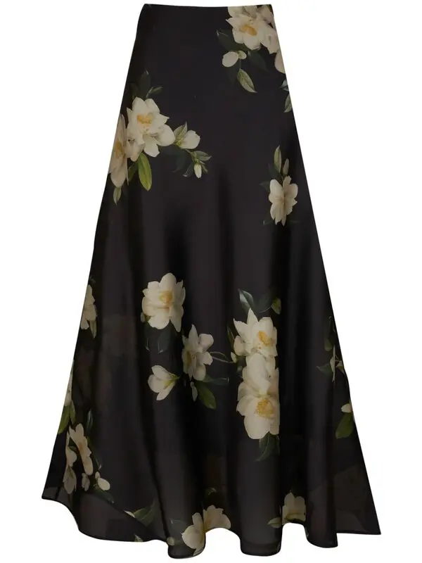 Zimmermann Harmony Silk Midi Skirt