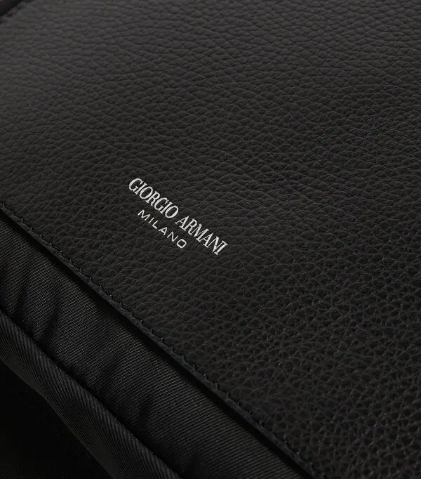 Giorgio Armani Leather-trim Backpack