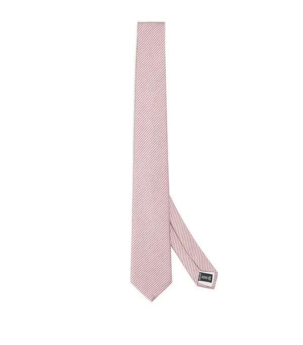Giorgio Armani Silk Jacquard Tie - Beige