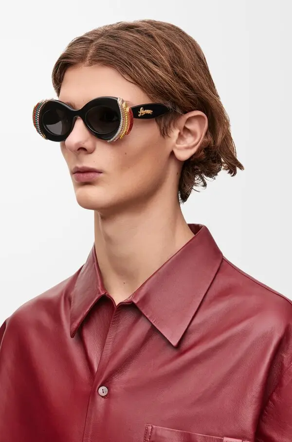 Loewe Pave Oval Sunglasses - BNWT LOEWE Black Pavé Oval Sunglasses Loewe main image 4
