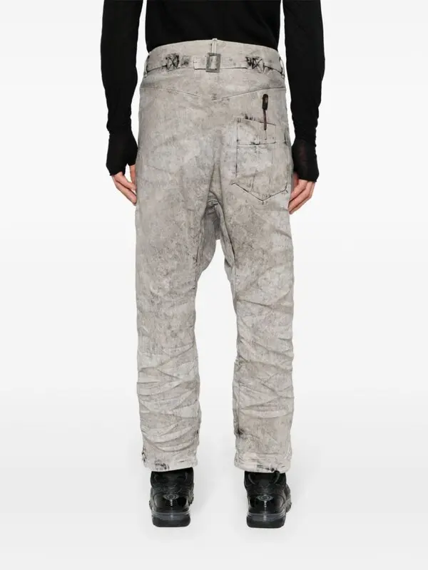 Boris Bidjan Saberi Mid-rise Drop-crotch Jeans - Grey