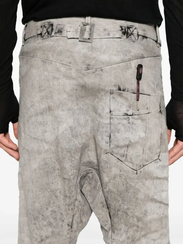 Boris Bidjan Saberi Mid-rise Drop-crotch Jeans - Grey