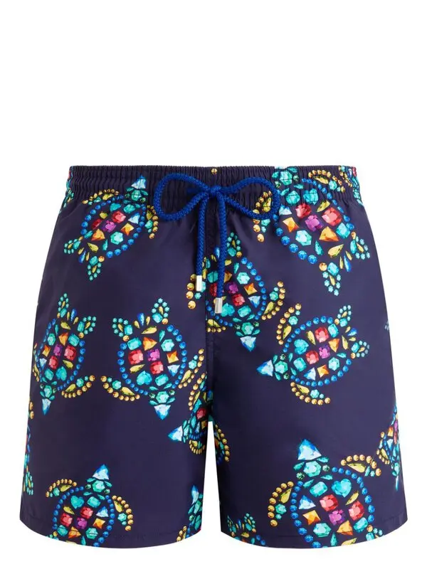 Vilebrequin Vendôme Turtles-print Swim Shorts - Blue