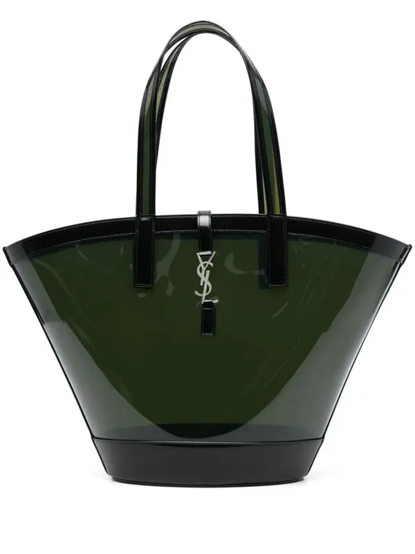 Saint Laurent Medium Panier Tote Bag - Green