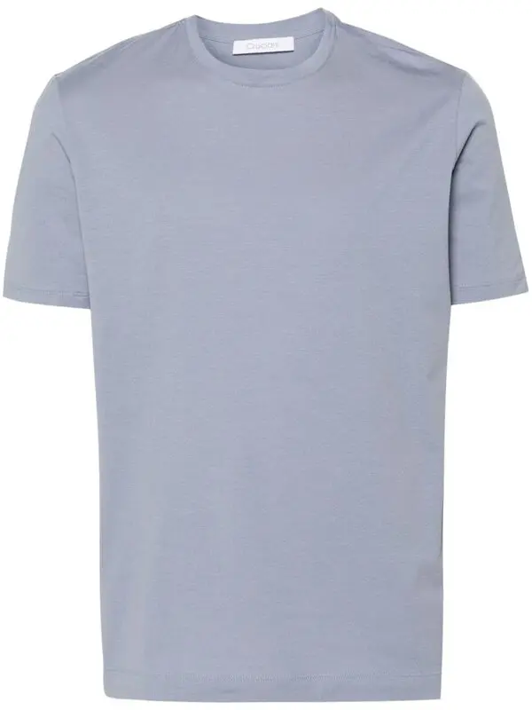 CRUCIANI Cotton-blend T-shirt - Blue