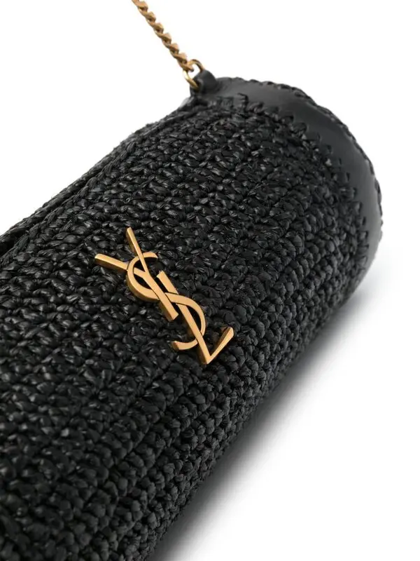 Saint Laurent Small Sade Raffia Shoulder Bag