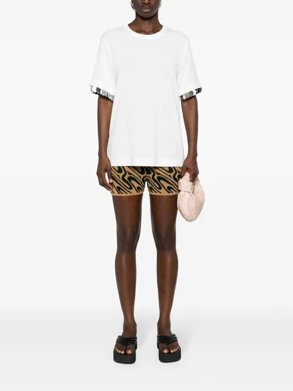 Rabanne Paillette-embellished Crepe T-shirt