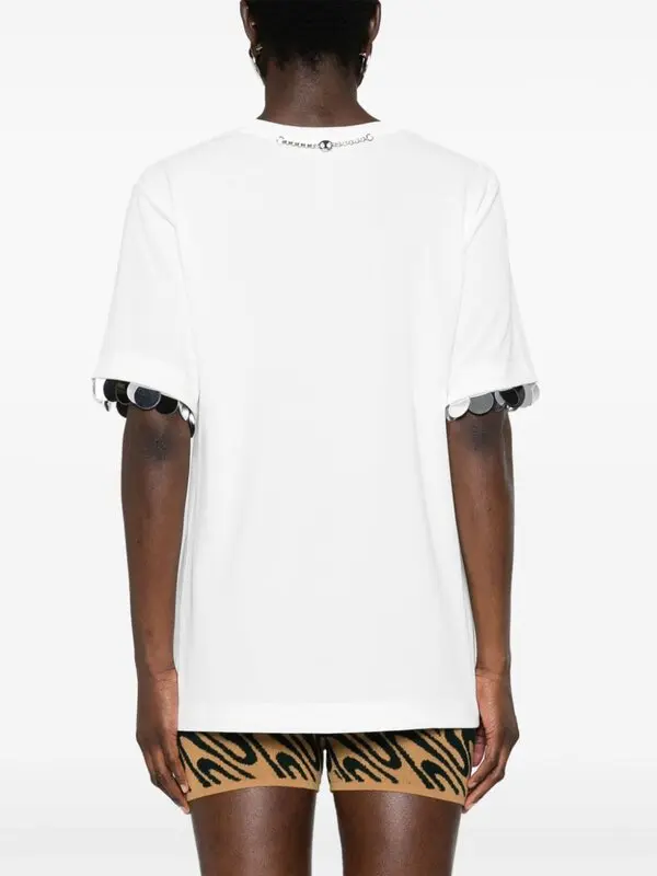 Rabanne Paillette-embellished Crepe T-shirt