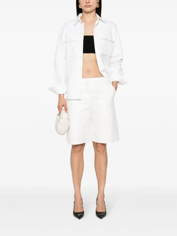 Valentino Garavani Twill Knee-length Shorts - White