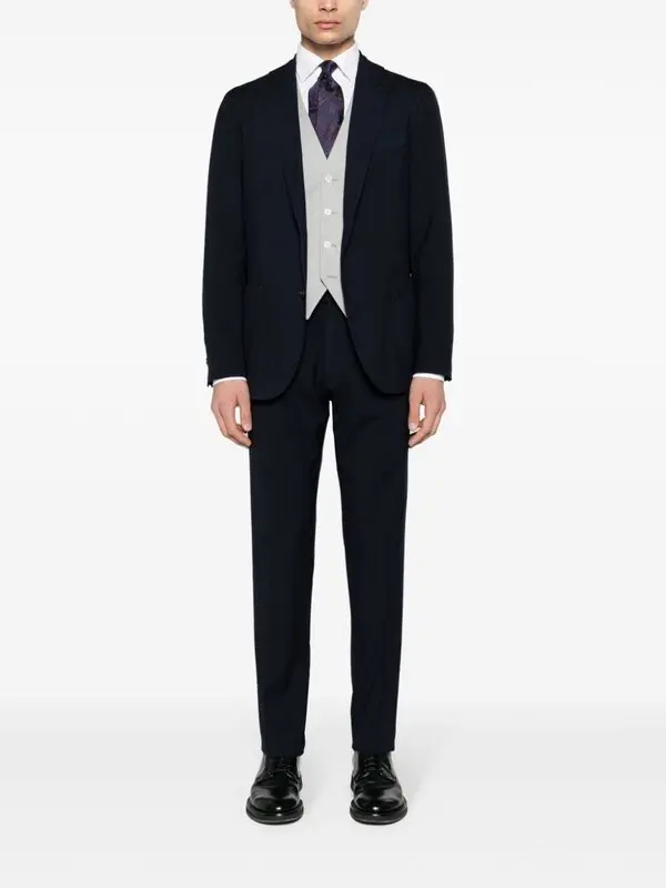 Corneliani Virgin Wool Herringbone Waistcoat