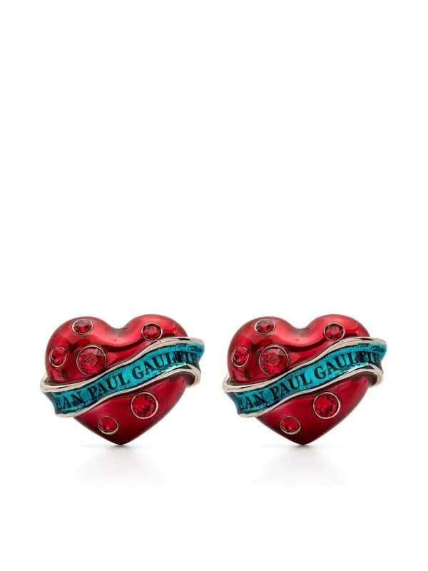 Jean Paul Gaultier The Big Heart Earrings - Silver