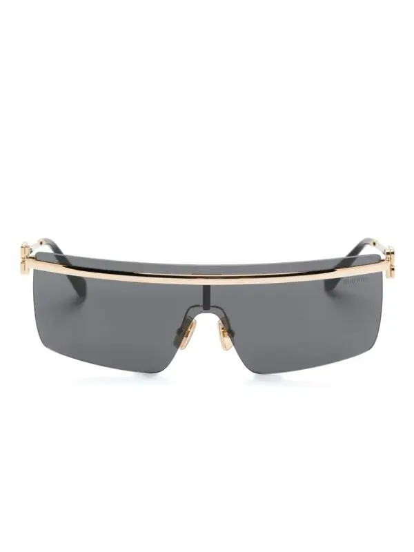 Miu Miu Mask Sunglasses - Gold